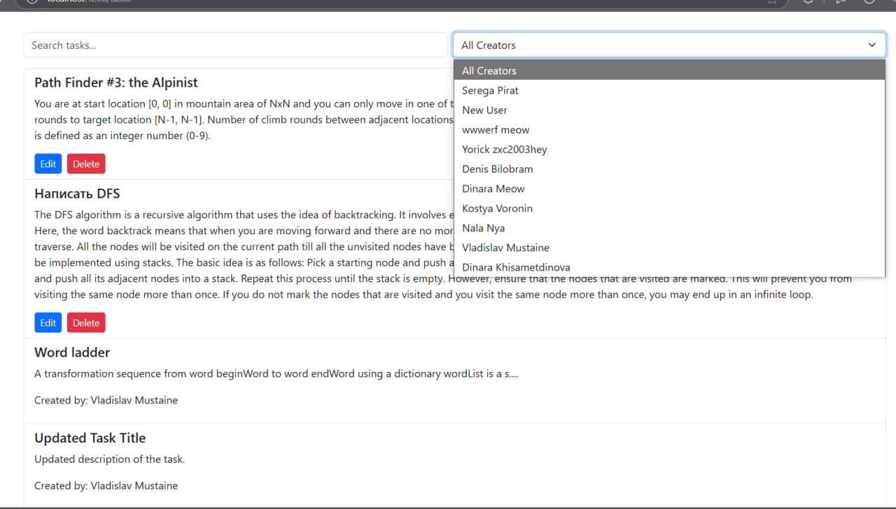 Tasks - dinarasaurae's webdev